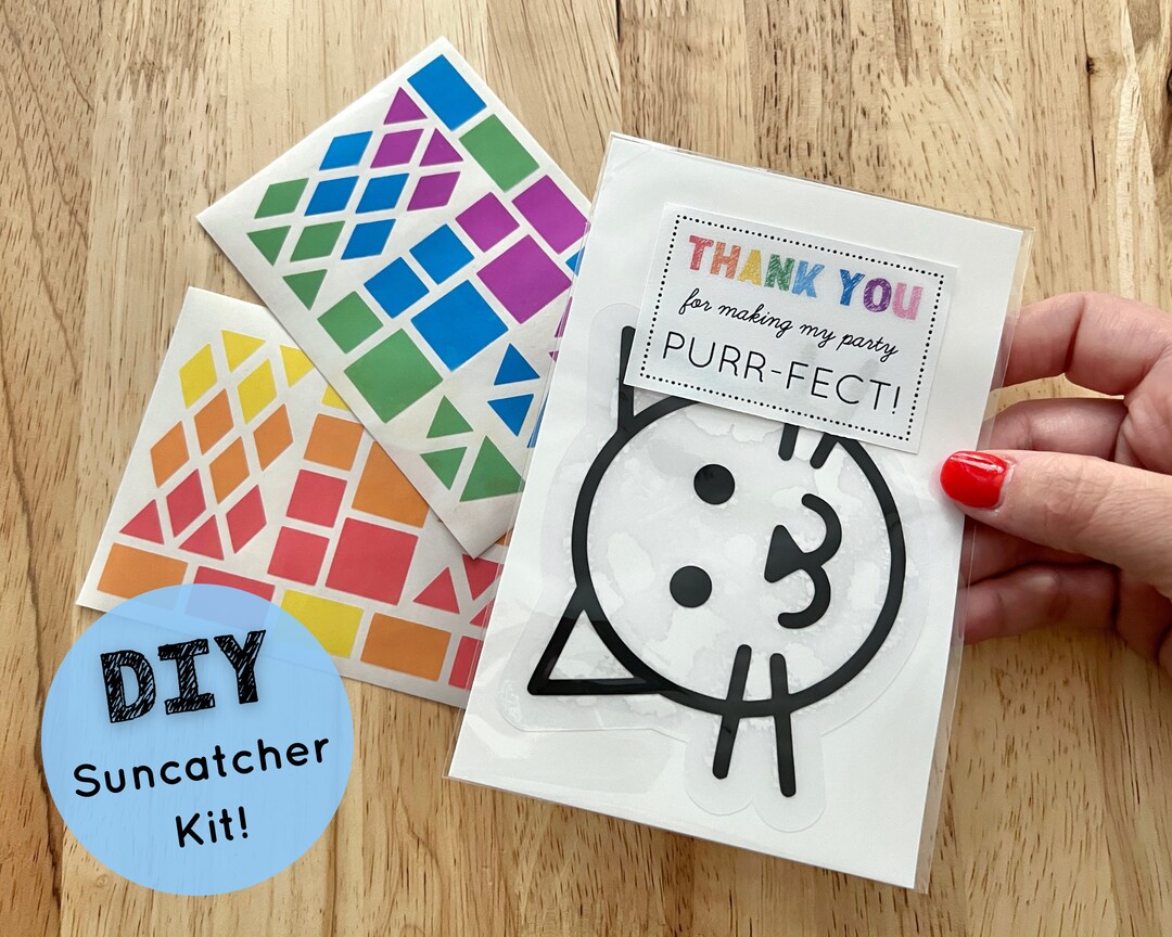 Cat Suncatcher Sticker for Window DIY Window Clings Toddler - Etsy