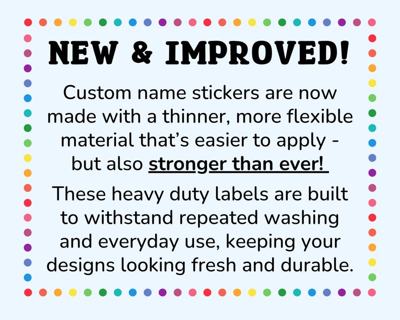 84 Mini Rainbow Laundry Safe Labels for Kid Clothing Tags, Personalized ...
