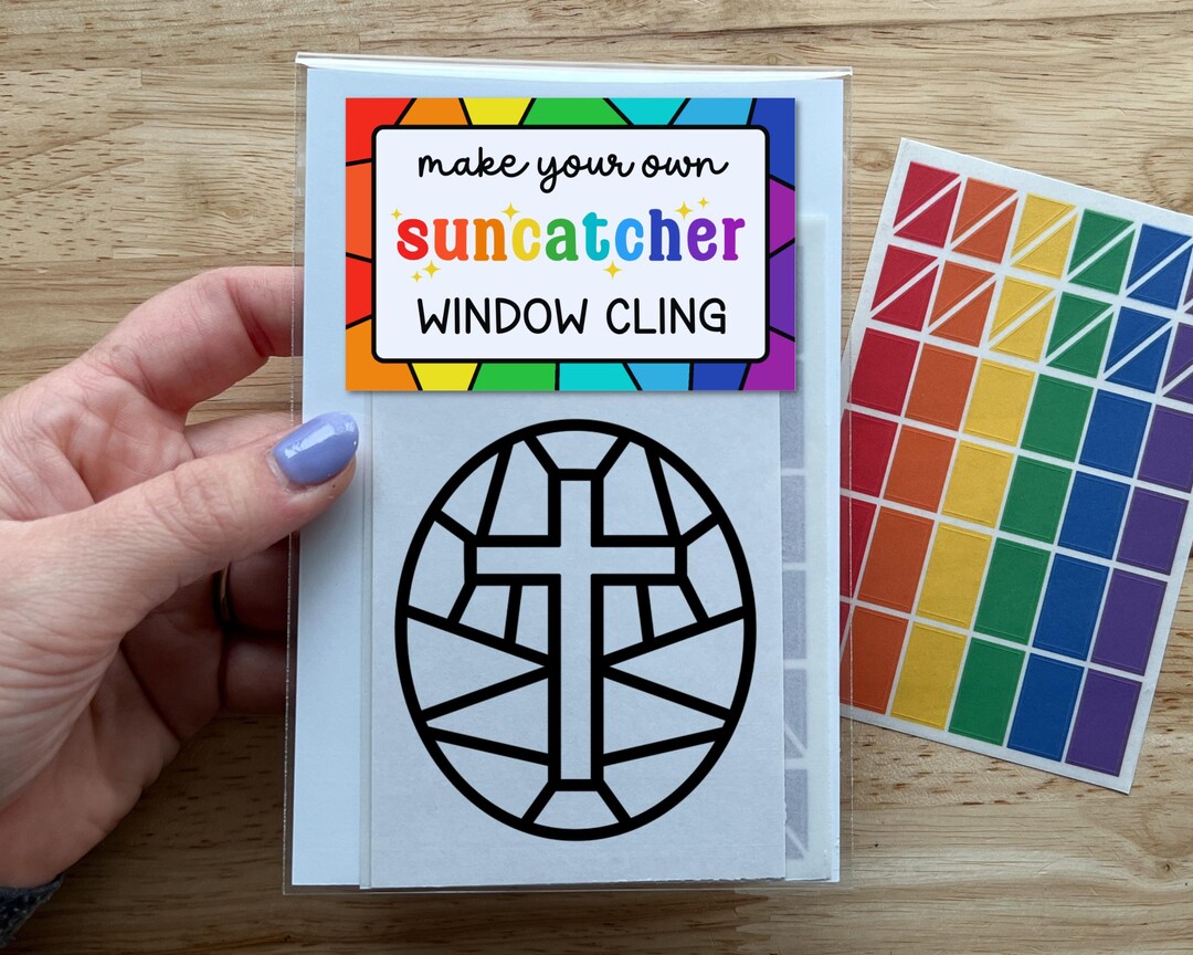 MINI Cross Suncatcher Craft Kit for Kids, Sunday School Arts and Crafts ...