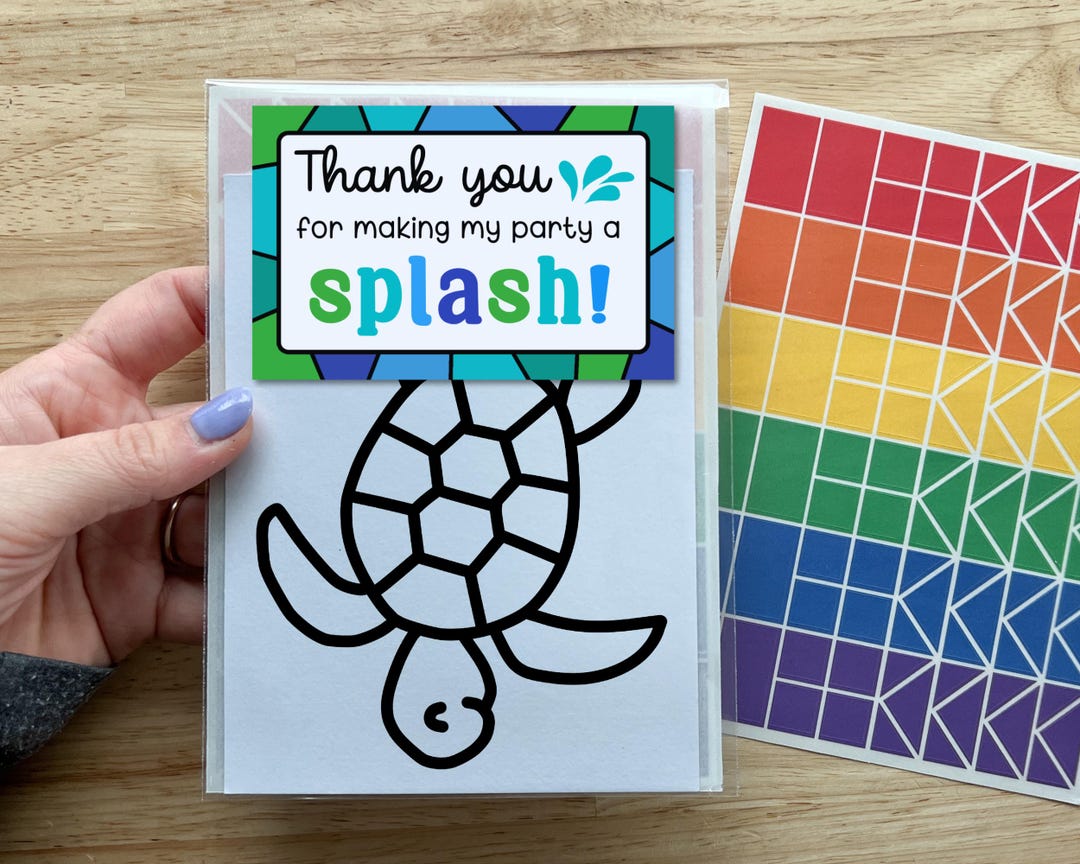 Ocean Party Favor, Sea Turtle Suncatcher Craft Kit, Kids Mess Free ...