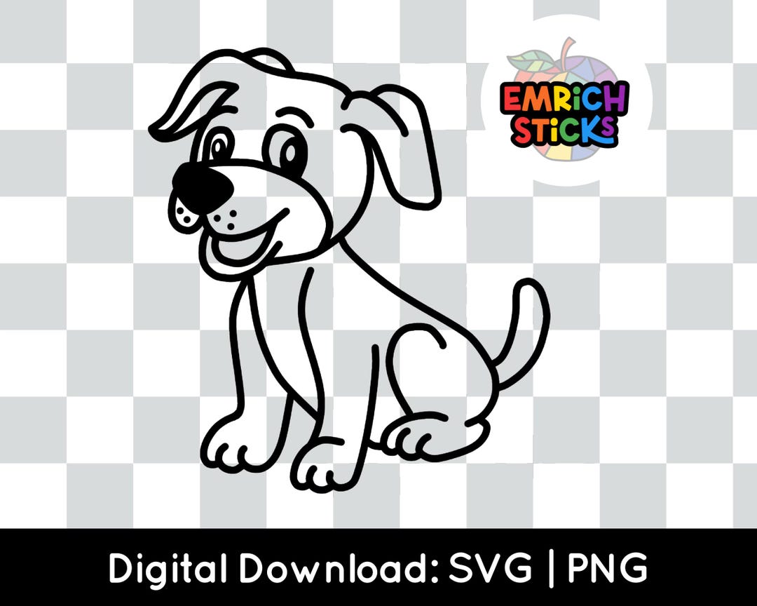 Dog Outline PNG SVG, Commercial Use Instant Digital Download, Pet ...