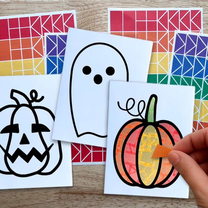 Bulk Halloween Suncatcher Craft Kit, Kids Thanksgiving Party Favors ...