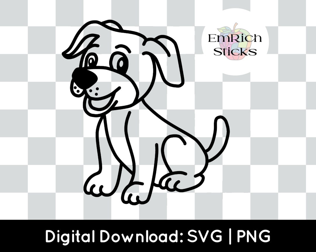 Dog Outline PNG SVG, Commercial Use Instant Digital Download, Pet ...