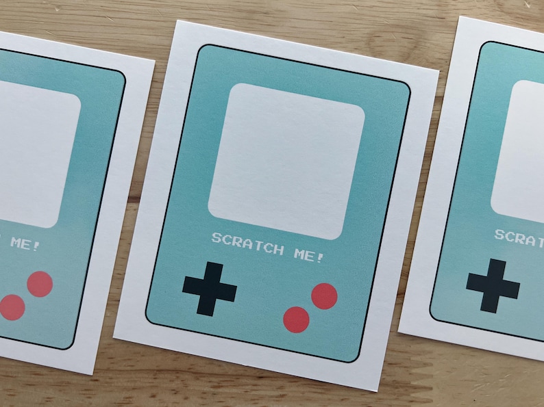 Gamer Scratch off Reward Cards for Kids, Video Game Valentine Favors ...