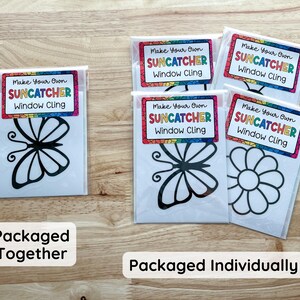 Snowflake Suncatcher Window Decal Set of 4, Winter Craft Kit for Kids ...