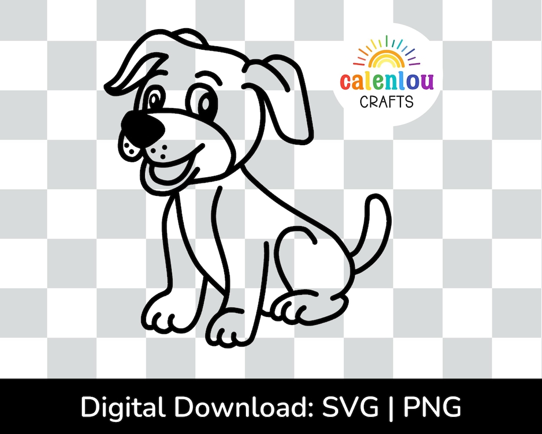 Dog Outline PNG SVG, Commercial Use Instant Digital Download, Pet ...