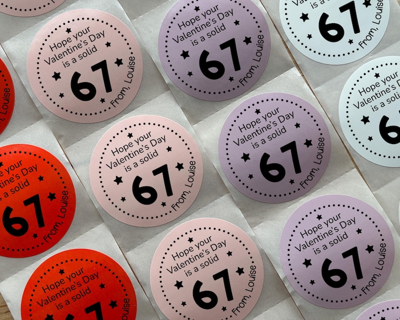 67 Valentine Favor Stickers, Funny Slang Tween Class Exchange ...