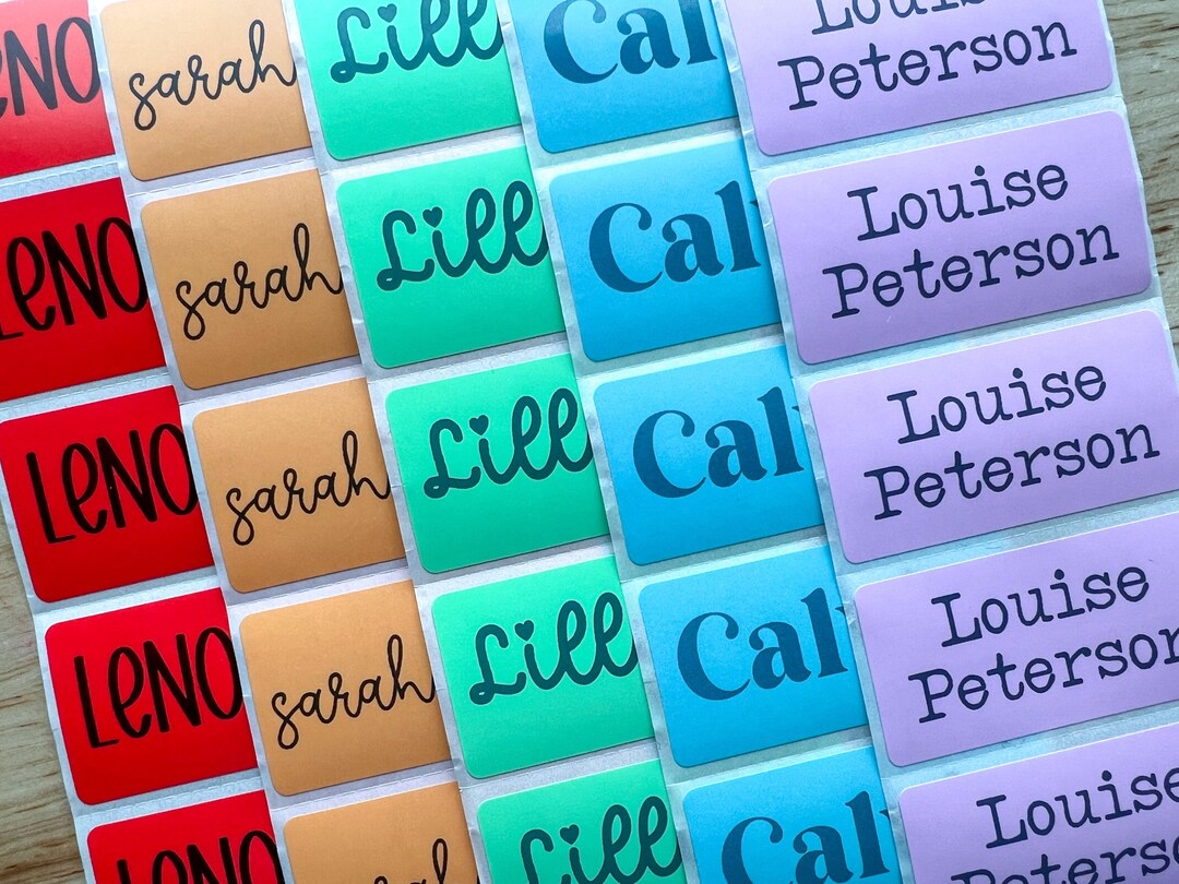 Personalized Name Labels SET OF 10, School Supply Stickers, Waterproof ...