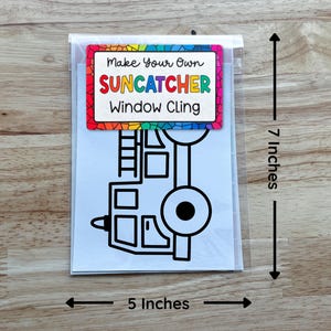 Firetruck Suncatcher Sticker for Windows, Firefighter Craft Kit for ...
