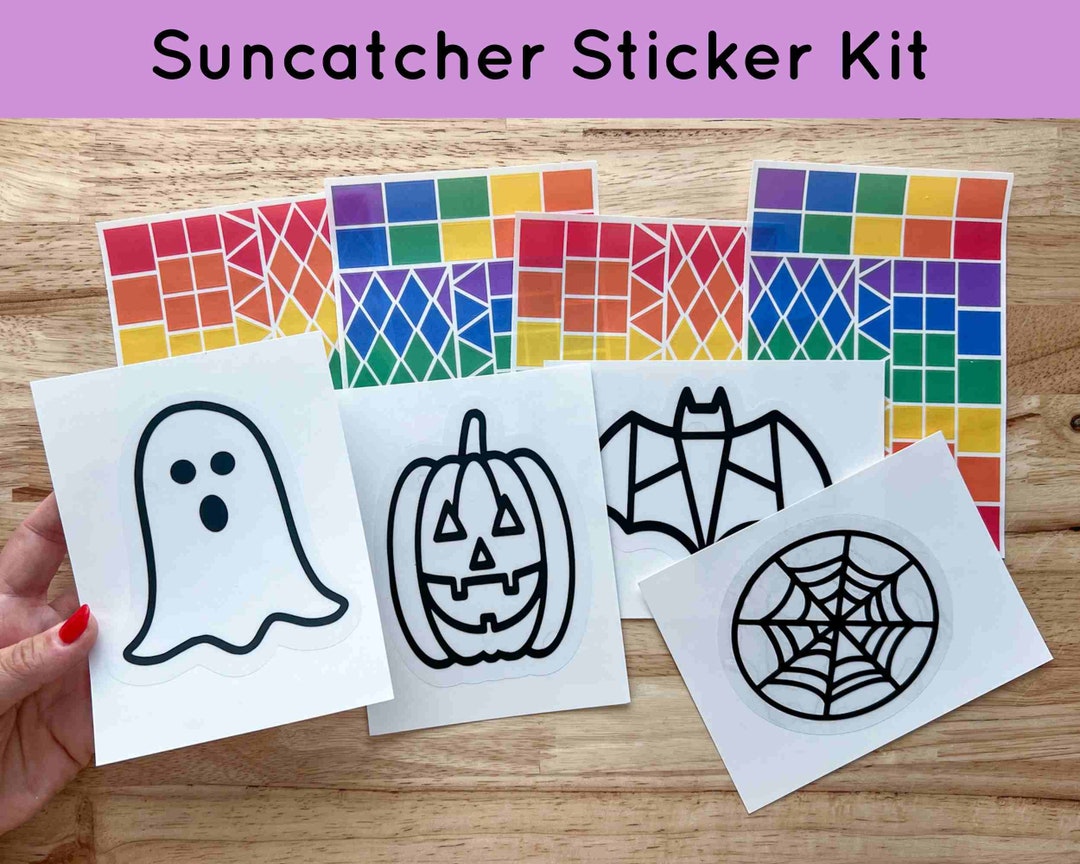 Halloween Suncatcher Sticker for Windows, Halloween Craft Kits for Kids ...