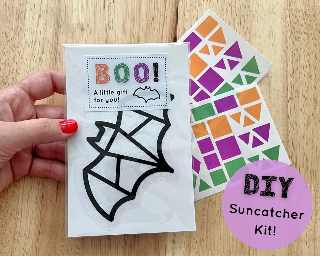 Bat Suncatcher Craft Kit for Kids Halloween Craft DIY - Etsy