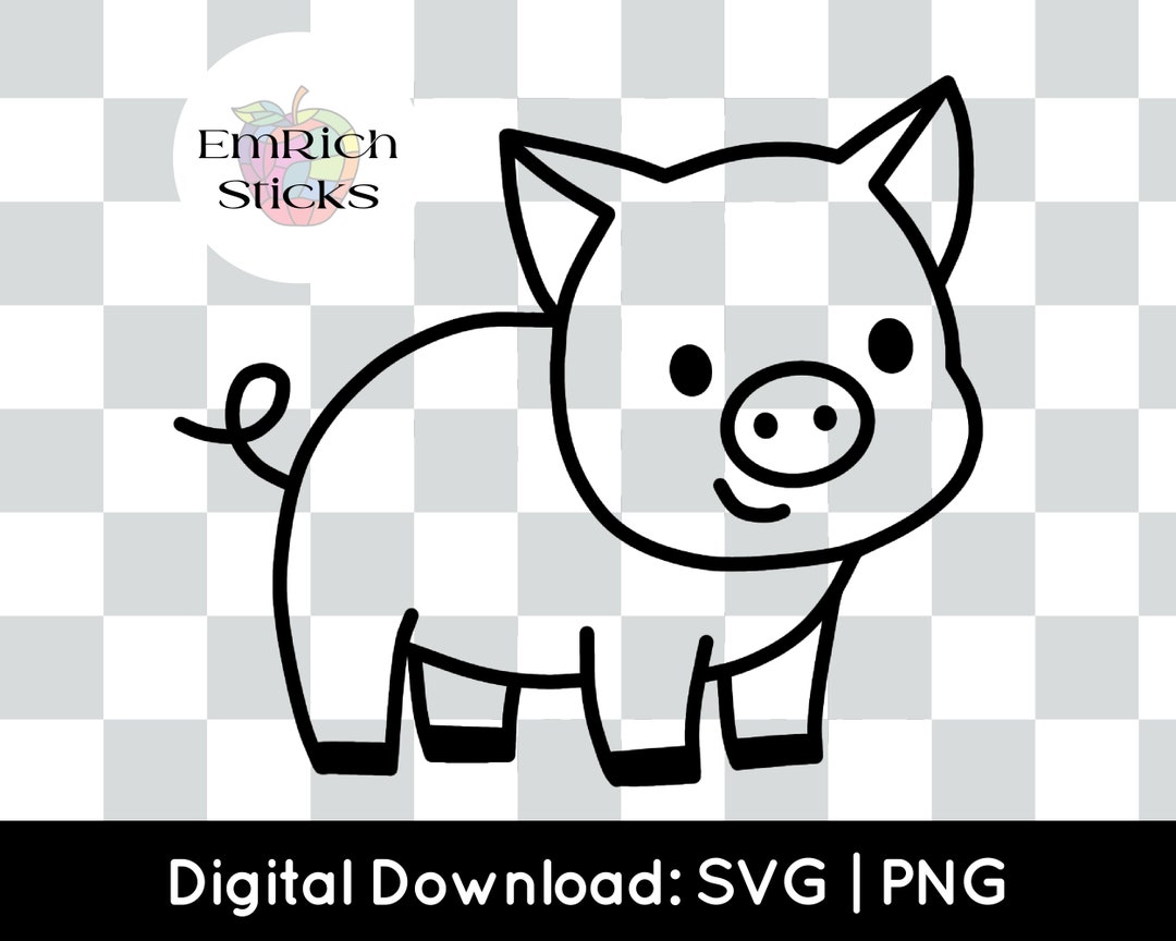 Contorno de cerdo PNG SVG, descarga digital de uso comercial, archivo ...