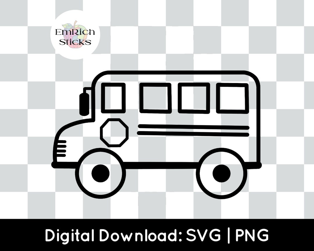 School Bus Outline PNG SVG, Commercial Use Instant Digital Download ...