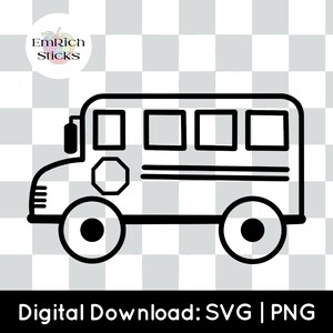 School Bus Outline PNG SVG, Commercial Use Instant Digital Download ...