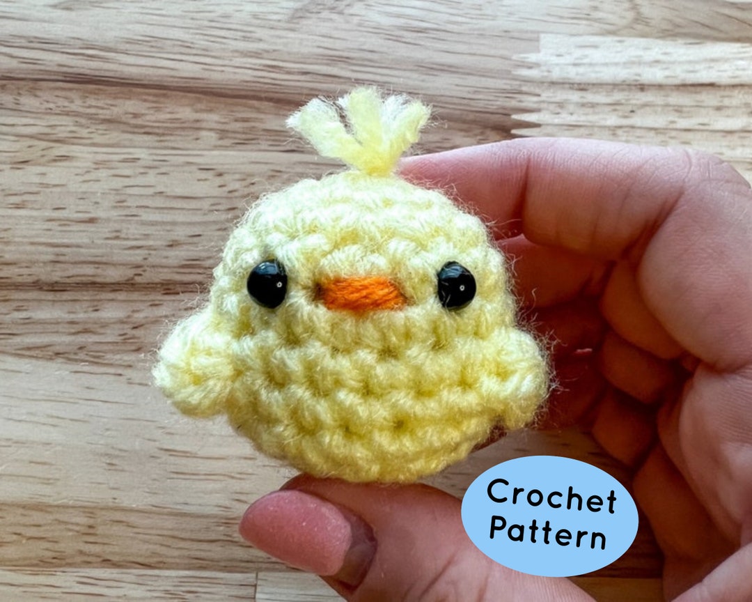 Mini Chick Crochet Pattern, Baby Chick Keychain Pattern, Farm Animal ...