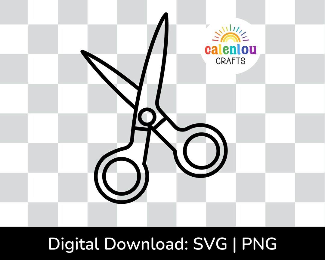 Scissors Outline PNG SVG, Commercial Use Instant Digital Download ...