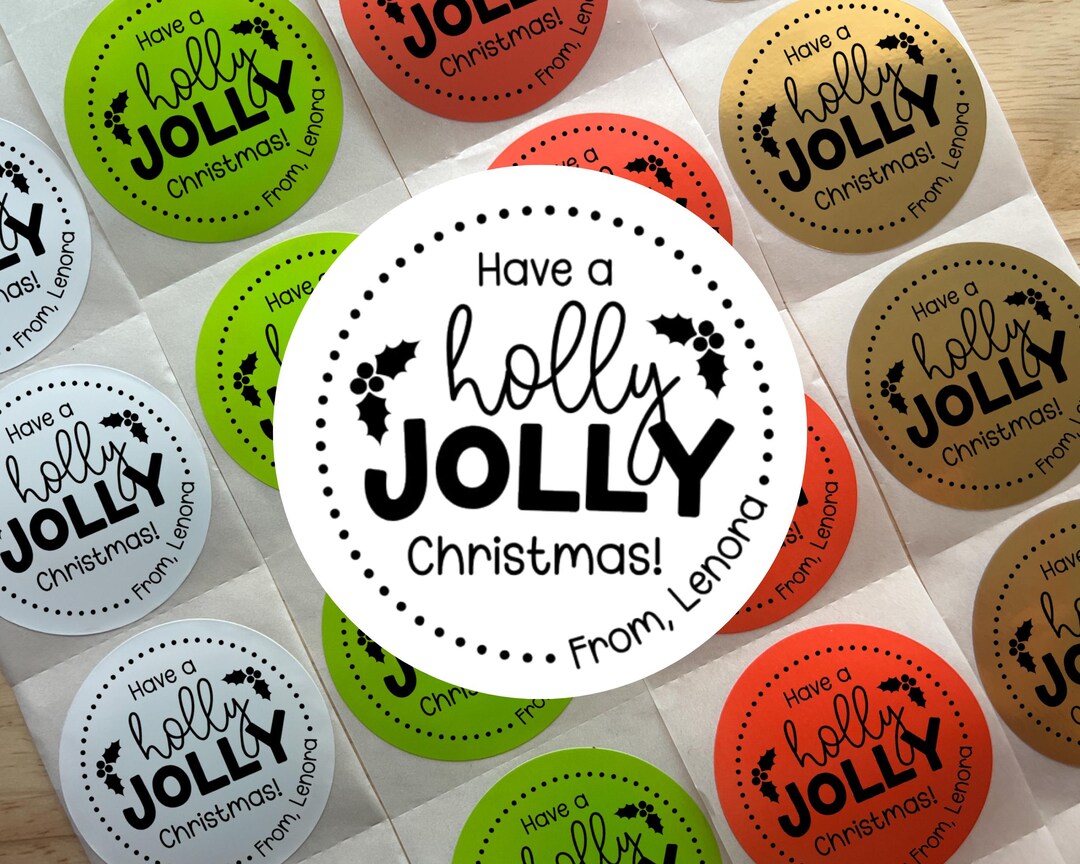 Christmas Goody Bag Tags With From Line, Personalized Holiday Gift Bag ...