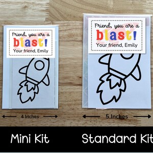 Outer Space Valentines Day Cards, Rocket Craft Kits for Kids, Valentine ...