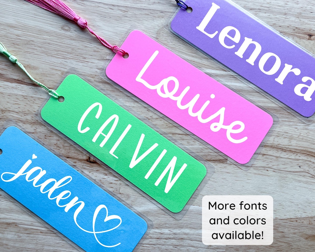 Personalized Bookmark for Kids, Custom Name Bookmarks for Girls ...