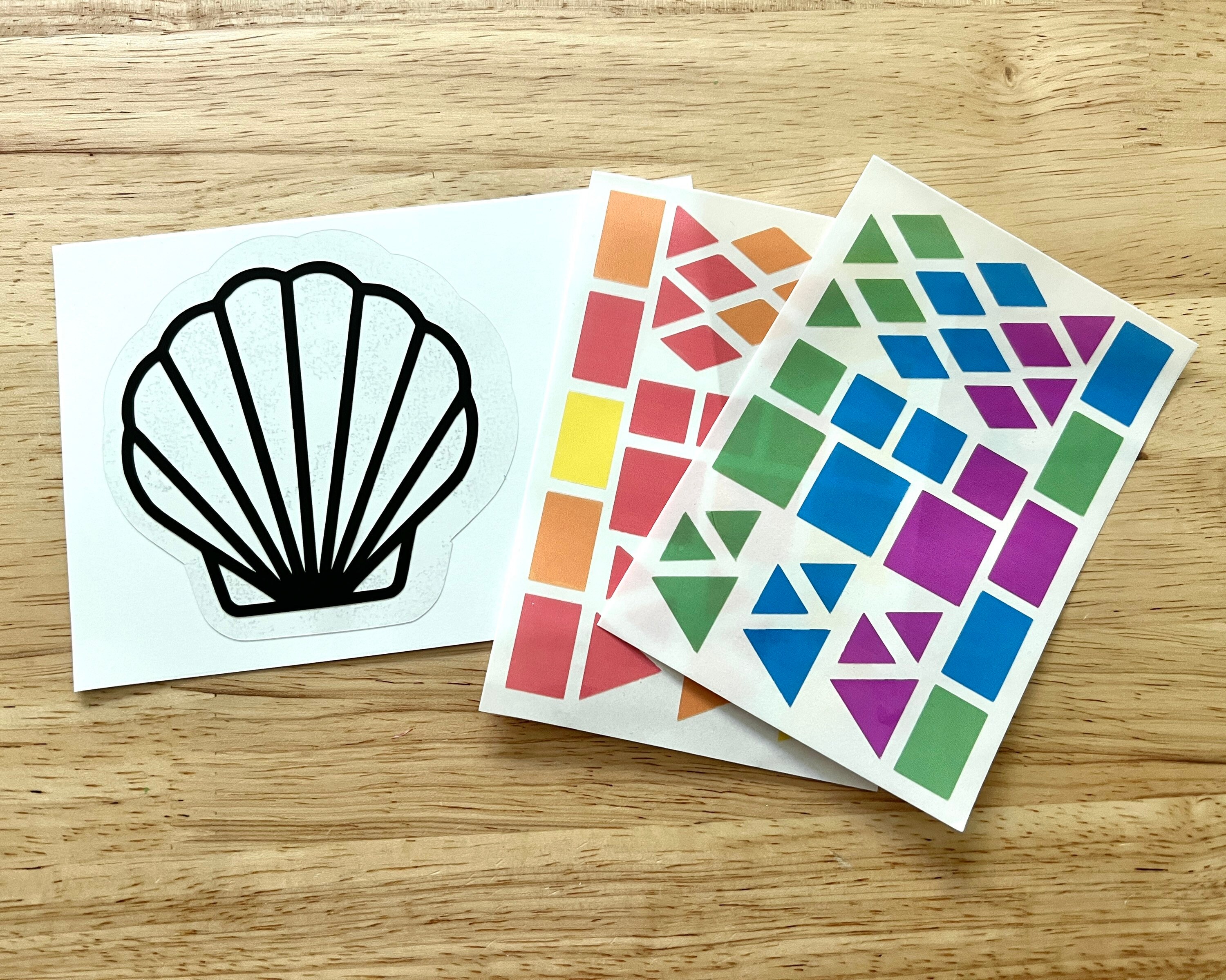 Seashell Suncatcher for Windows Suncatcher Sticker Kit - Etsy