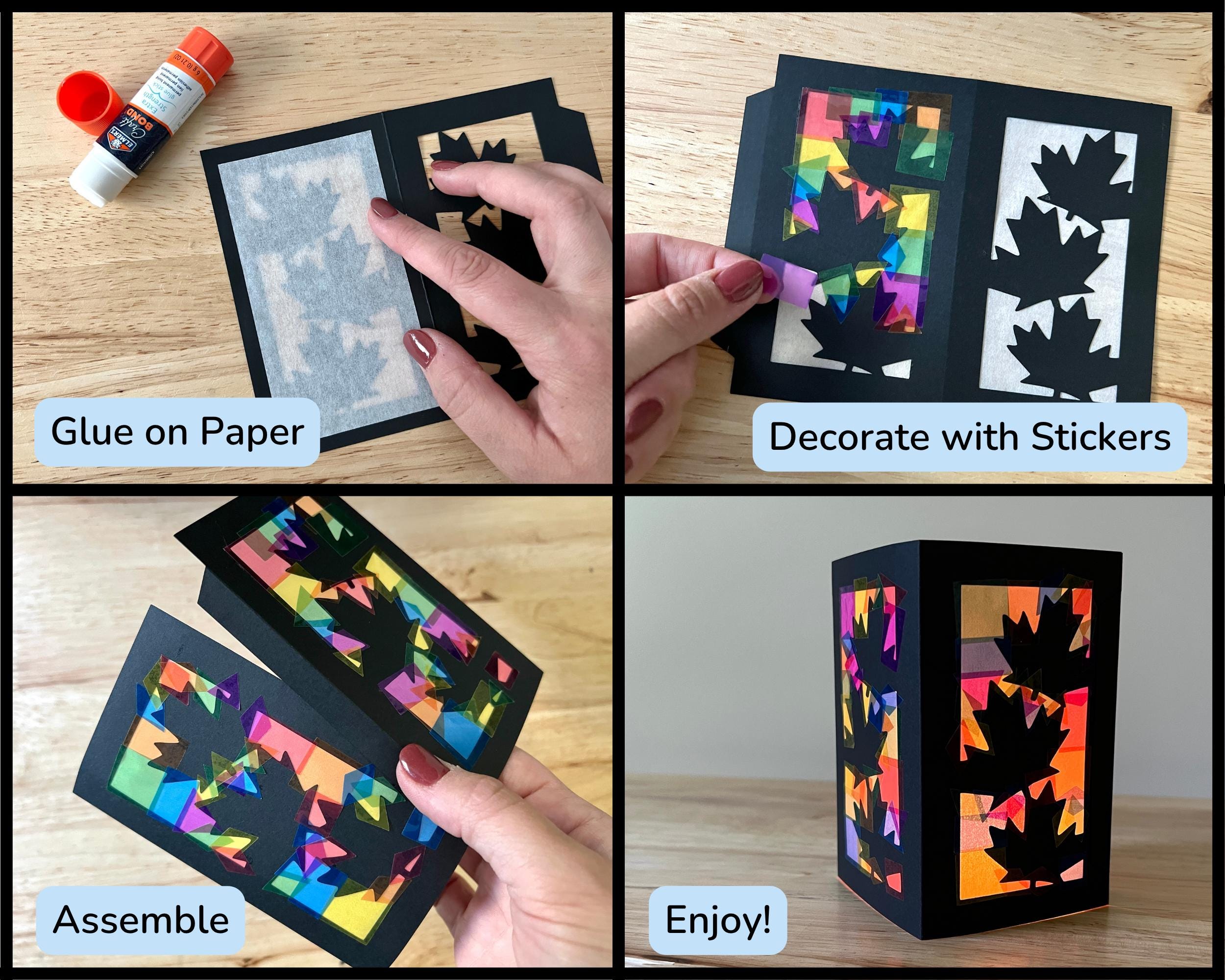 Halloween Lantern Craft Kit for Kids, Luminary Pumpkin Decor Halloween ...