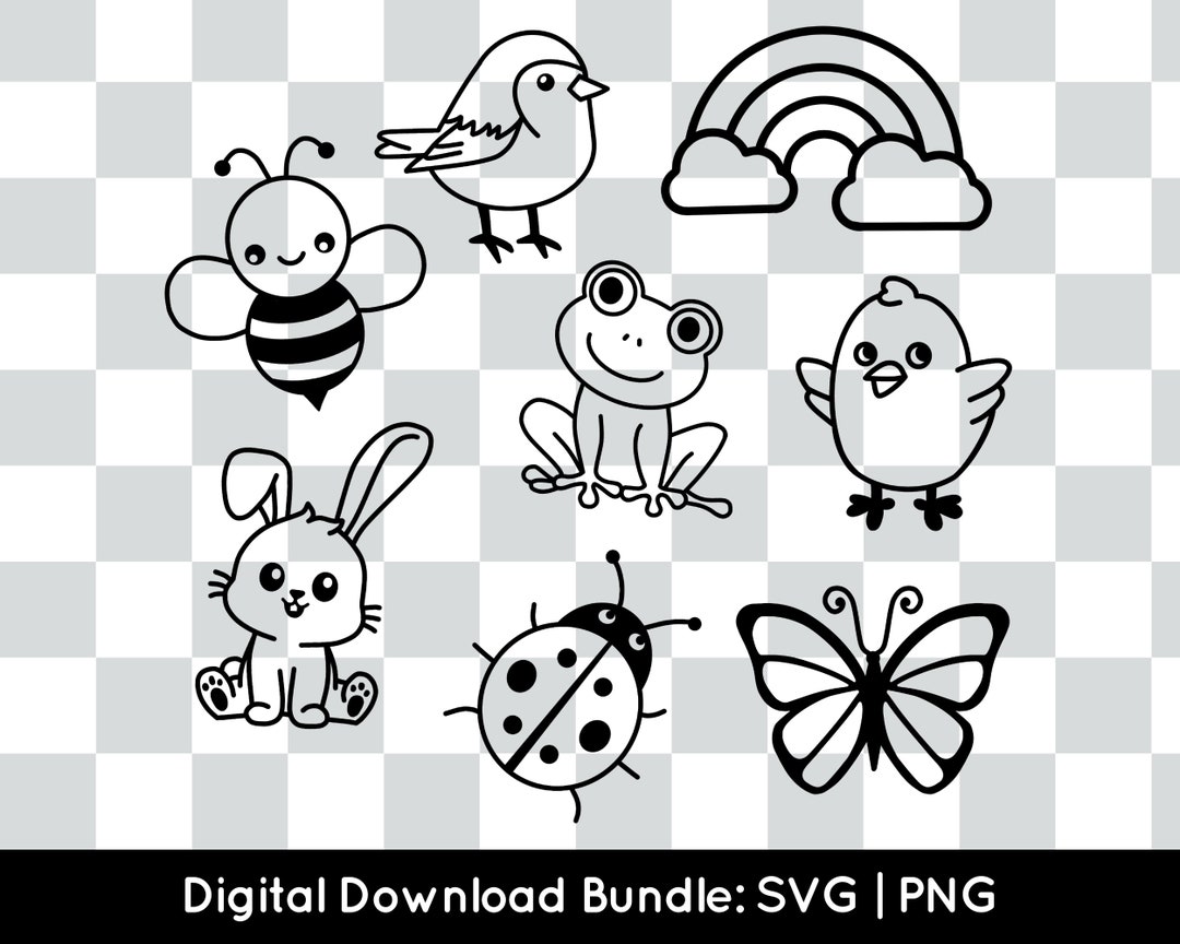 Spring Bundle PNG SVG, Commercial Use Svg File for Cricut, Sillhouette ...