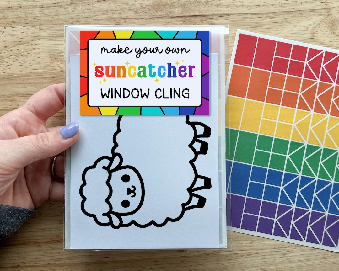 Sheep Suncatcher Craft Kit, Farm Window Decal, Sheep Gifts for Kids ...