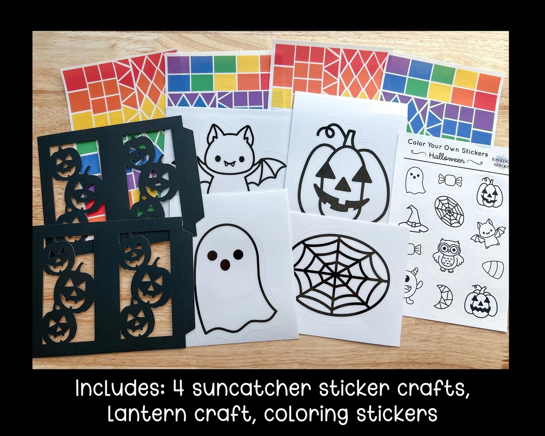 Halloween Craft Bundle, Halloween Art Kit for Kids, Boo Basket Filler ...