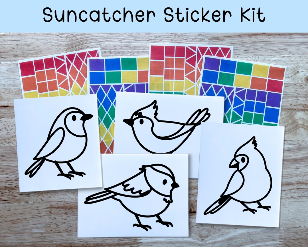 Bird Suncatcher Stained Glass for Windows, Spring Craft Kits for Kids ...