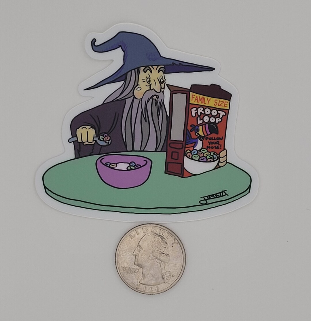 Fruit Cereal Wizard Sticker - Etsy
