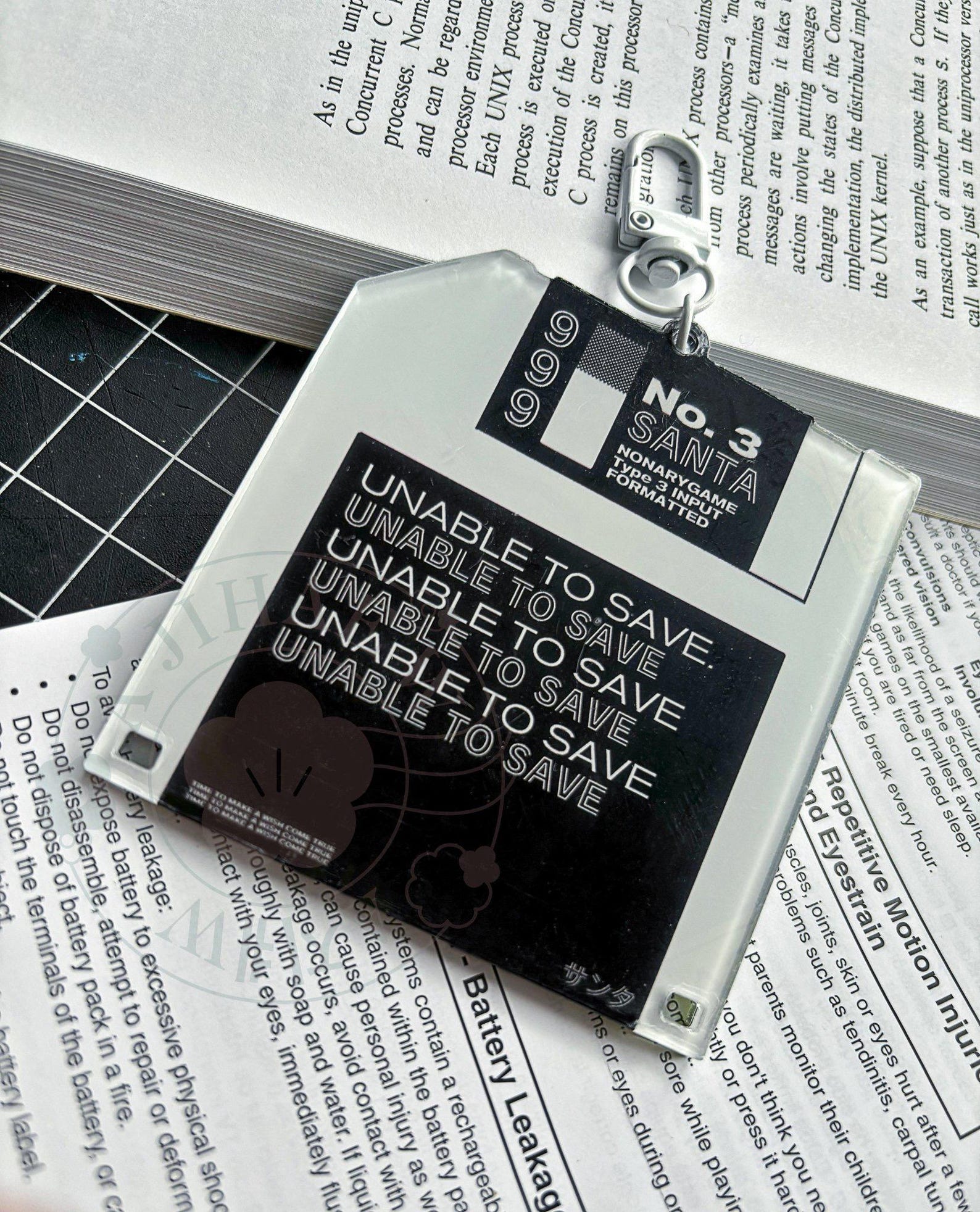 999 Charms // Zero Escape Floppy Disk Keychains - Etsy