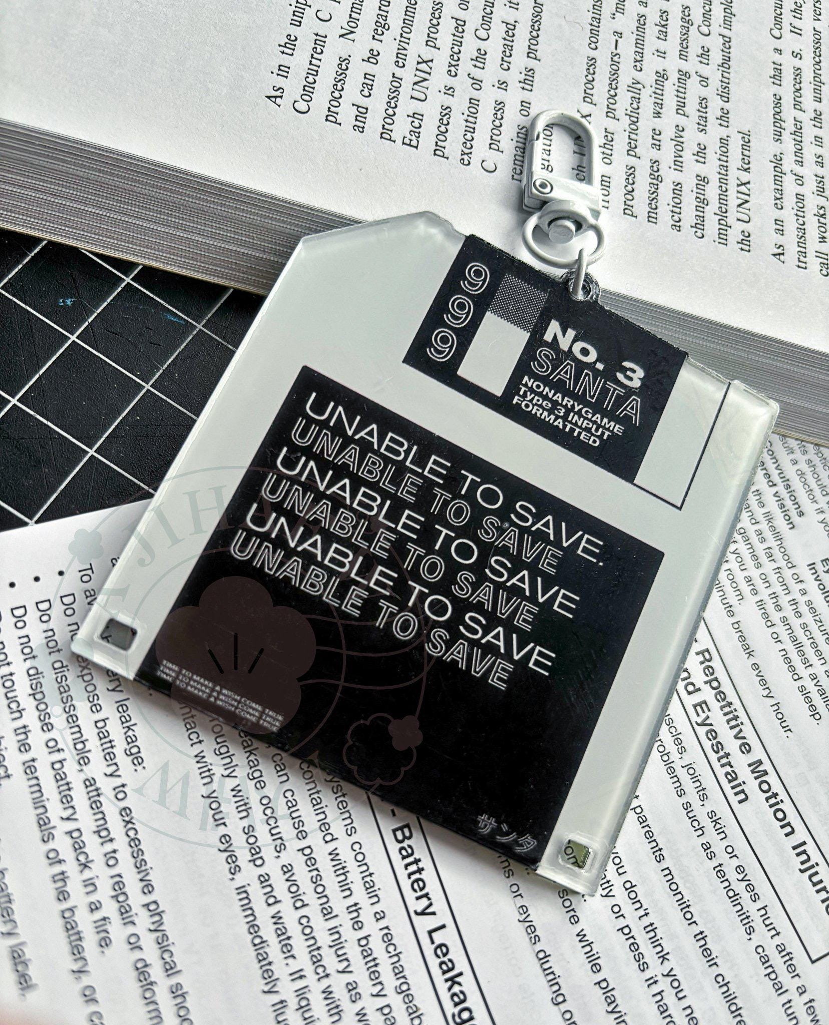 999 Charms // Zero Escape Floppy Disk Keychains - Etsy