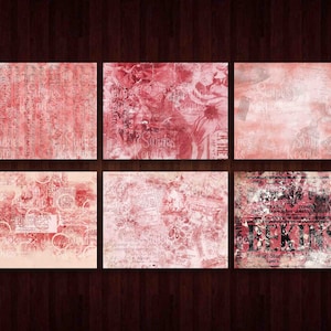 Red Printable Junk Journal Pages, Red Ephemera, Vintage Red Ephemera ...