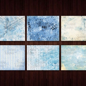 Blue Printable Junk Journal Pages, Blue Ephemera, Vintage Blue Ephemera ...