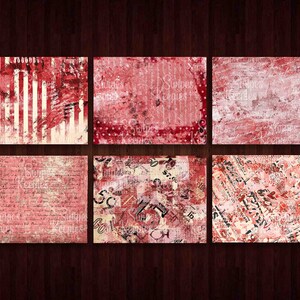 Red Printable Junk Journal Pages, Red Ephemera, Vintage Red Ephemera ...