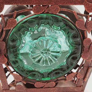 Partylite La Rosetta Hanging Tea Light Lantern With Green Glass EP7565 ...