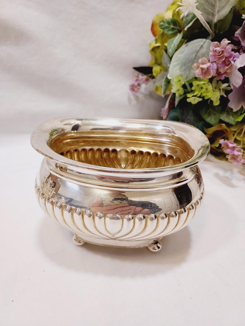 Silver Plate Open Sugar Cube Bowl Israel Freeman & Sons 1940s - Etsy