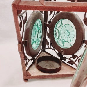 Partylite La Rosetta Hanging Tea Light Lantern With Green Glass EP7565 ...