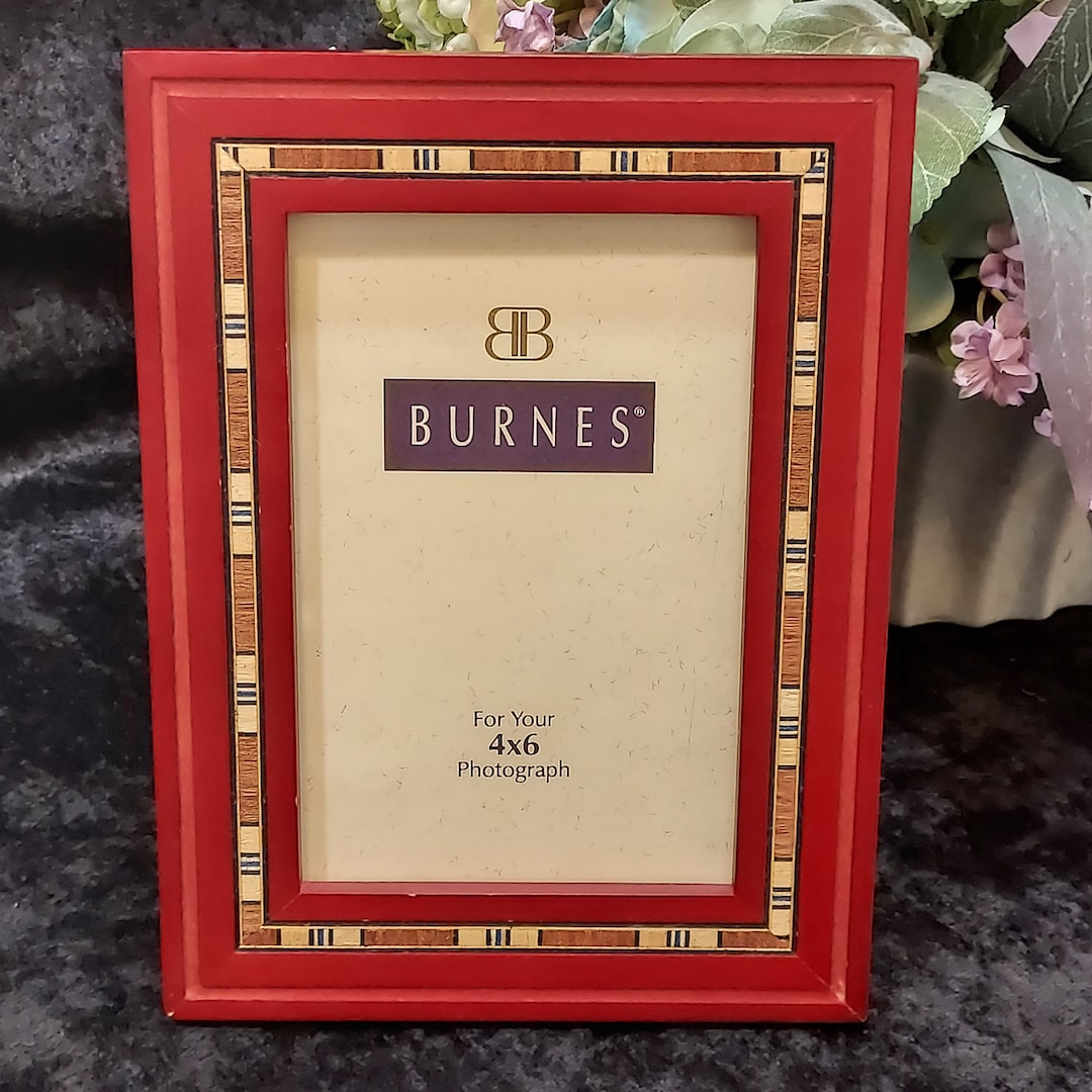 Rosewood With Inlay Picture Frame by Burnes of Boston 4 X 6 Inch Image ...