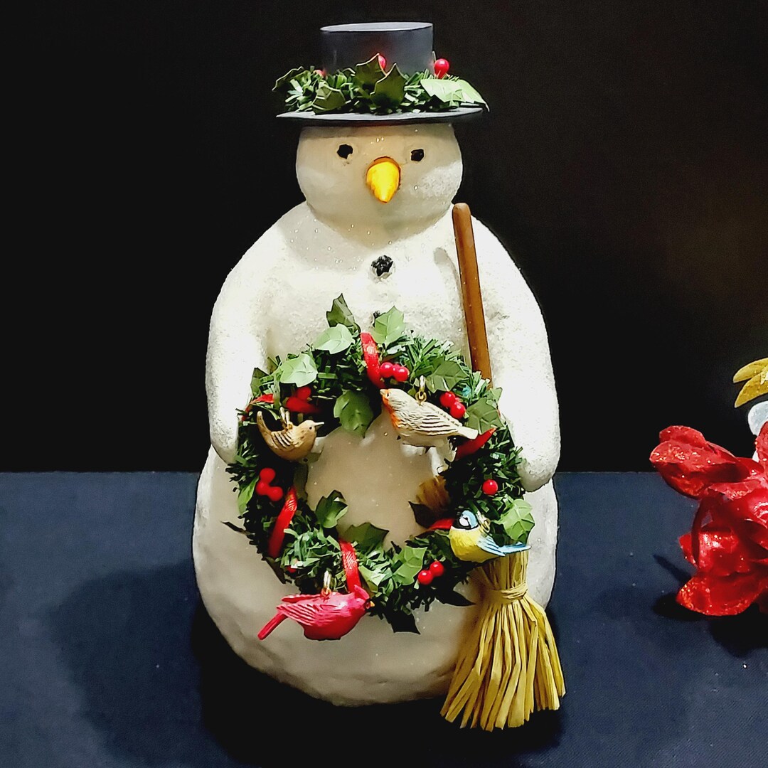 Hallmark Winter Friends Snowman Figurine 8-3/4" 2005 - Etsy