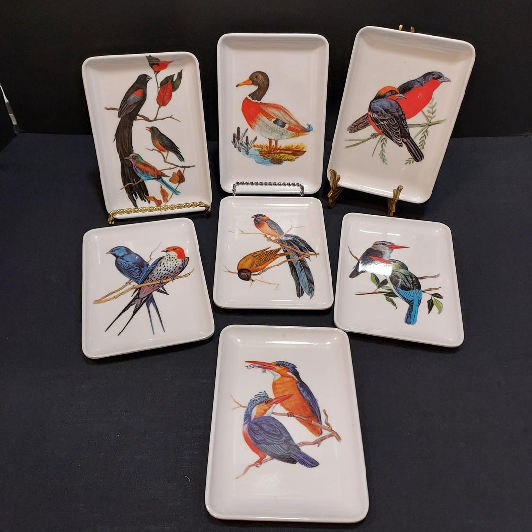 Italian Trays Bird Theme Melamine 5-7/8" Set of 9 - Etsy