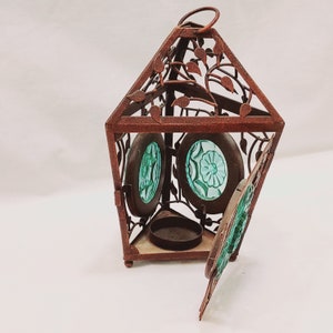 Partylite La Rosetta Hanging Tea Light Lantern With Green Glass EP7565 ...