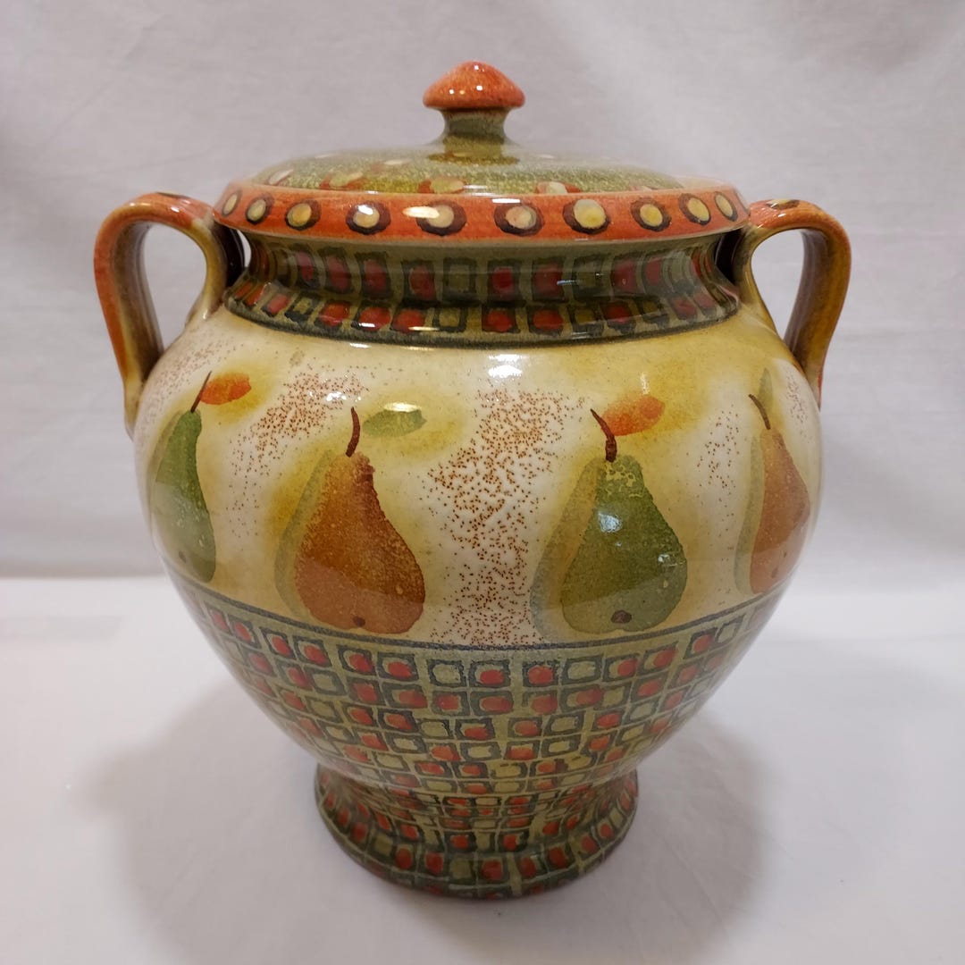 Italian Pottery Pot With Lid Neiman Marcus Italy 10 - Etsy