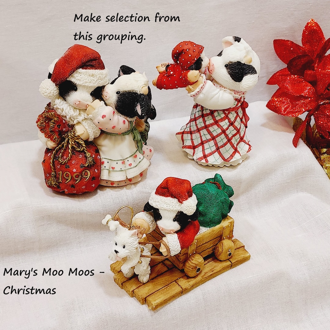 Mary's Moo Moos Christmas Figurines Choose From Options - Etsy