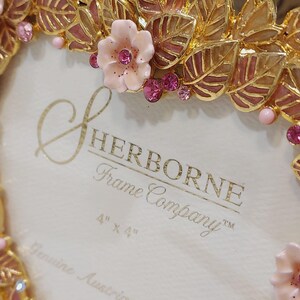 Heart Shaped Enamel Picture Frame 4 X 4 Image by Sherborne - Etsy