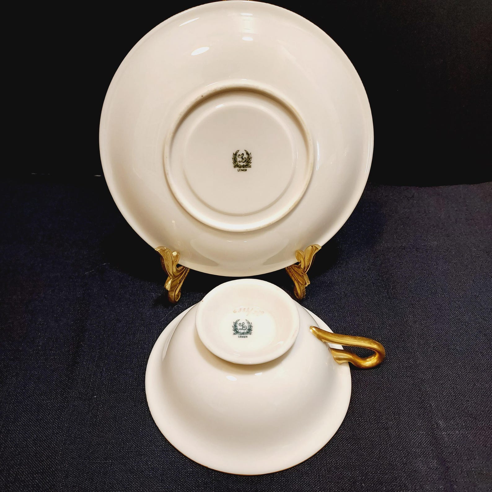 Lenox Gold Leaf Tea Set Pieces J19 Cream Collection Vintage 1930s - Etsy