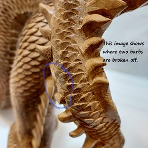 Solid Wood Dragon Hand Carved Large Table Top Display 17 X 11.5 - Etsy