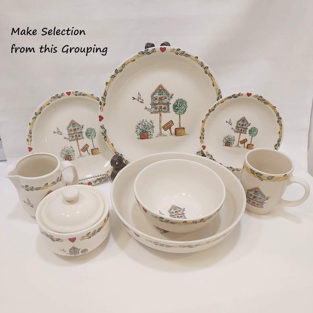 Birdhouse Stoneware Dinnerware by Thomson Early 2000s - Etsy
