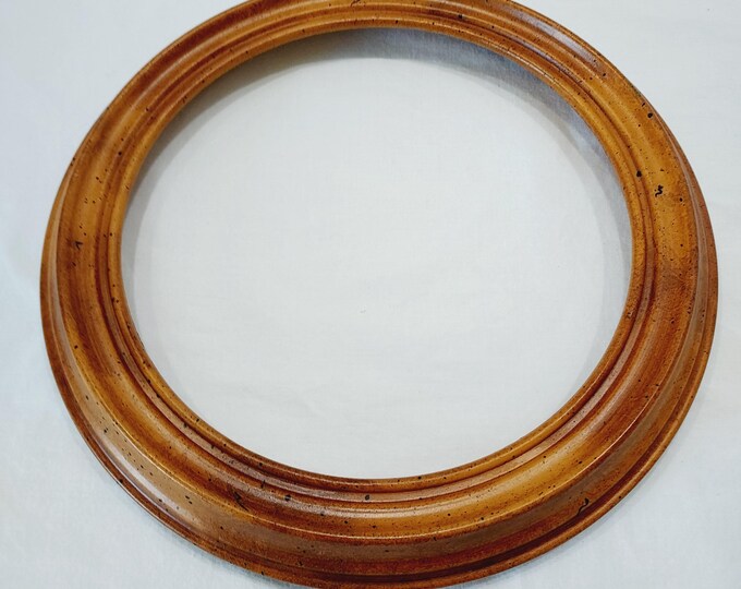 Collector Plate Display Round Frame 9-1/4" Brown - Etsy