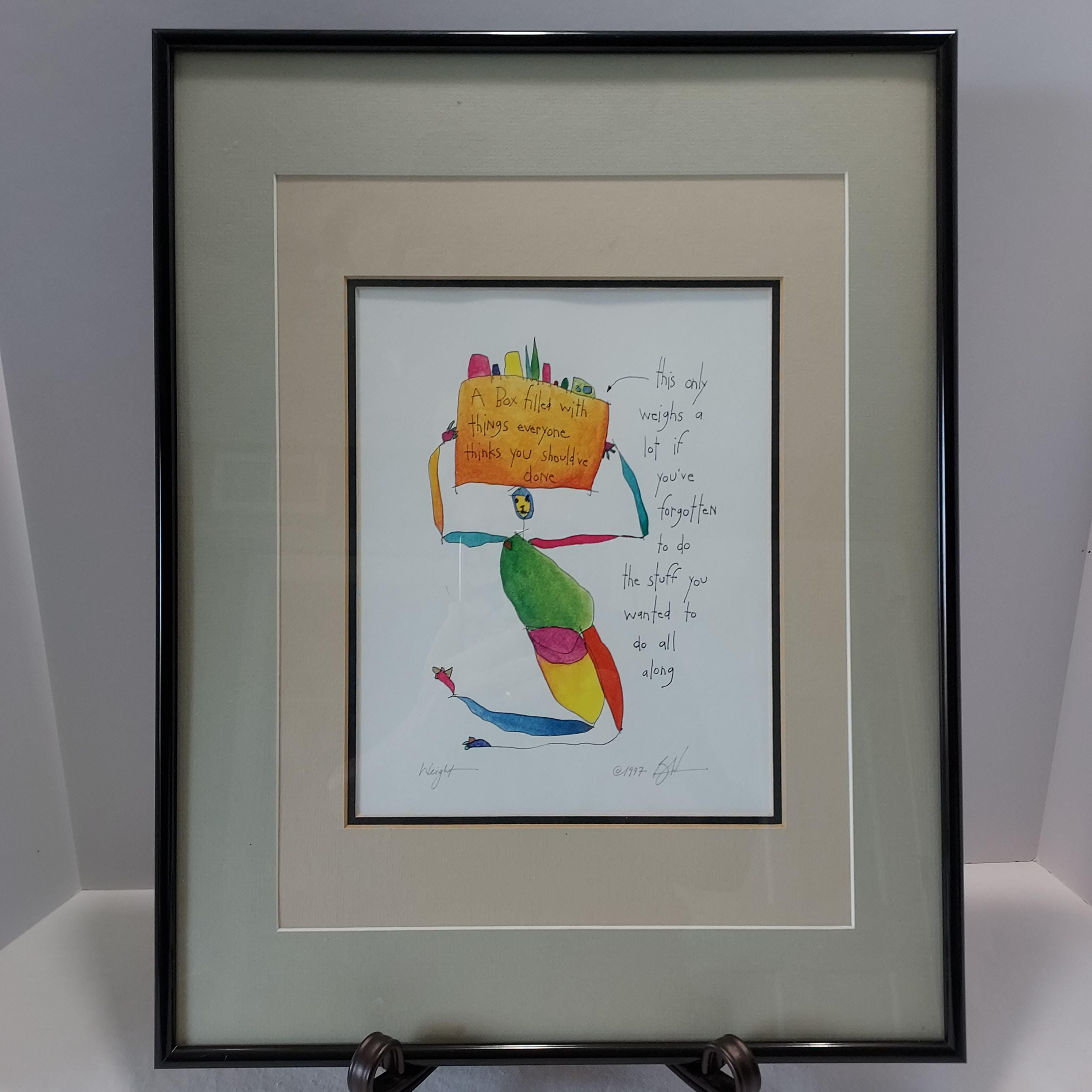 Weight Print Brian Andreas Original Signature 1997 Inspirational Art - Etsy